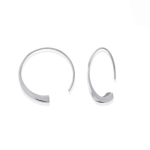 boma jewelry sterling silver pull through hoop earrings