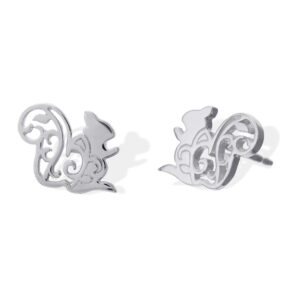 Boma Jewelry Sterling Silver Squirrel Chipmunk Stud Earrings