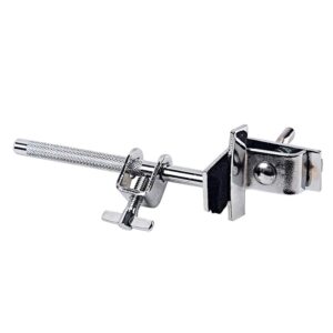 Milisten Cowbell Mount With Height Angle Adjustable Rod For Drummer Drum Hardware Adjust Cowbell Up Down WC51 (Silver)