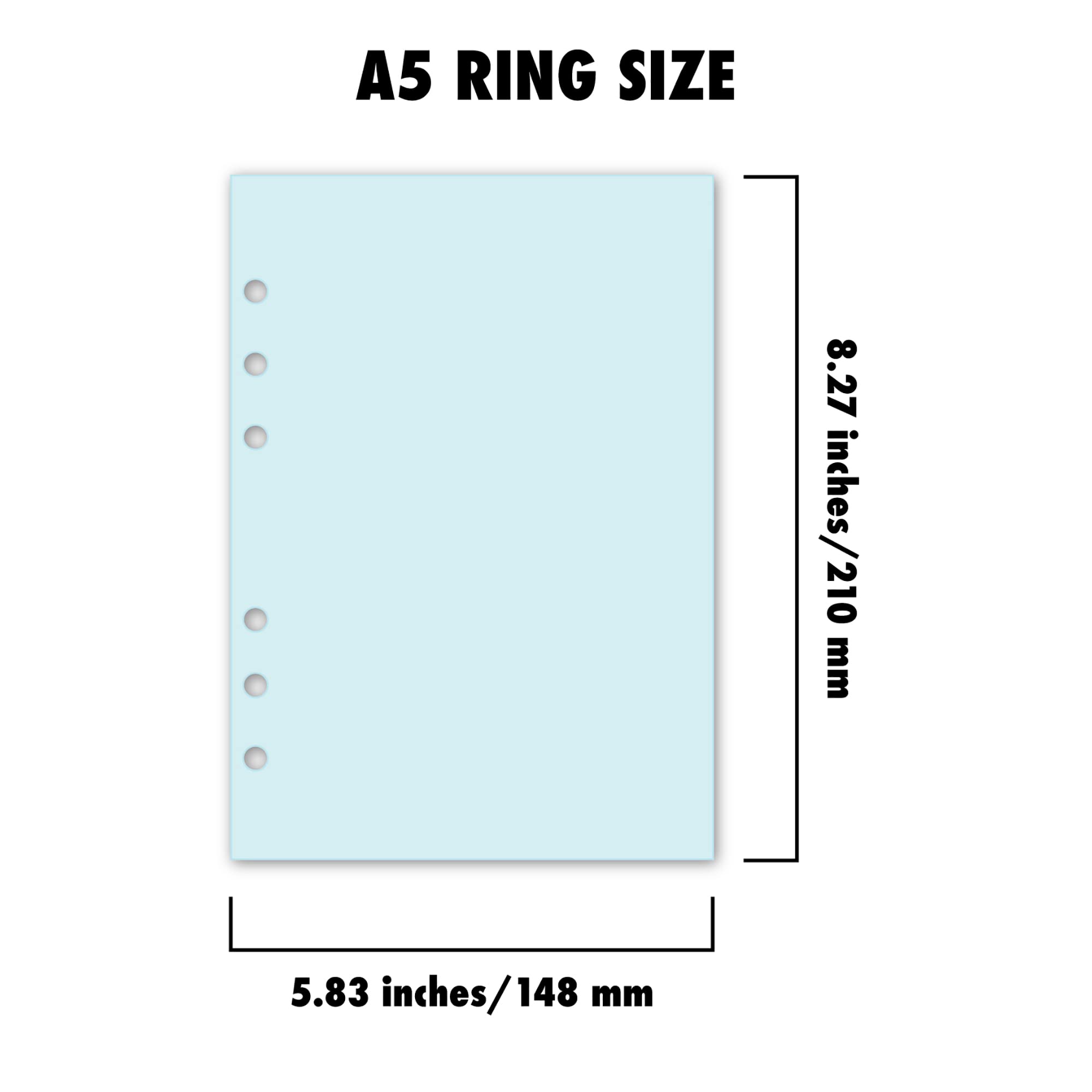 A5 Hexagon Graph Paper Planner Insert Refill, 5.83″ x 8.27″, Fits 6-Rings Binders - Filofax, LV GM, Moterm, Choice of Quantity