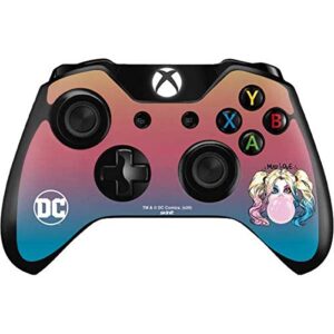 skinit decal gaming skin compatible with xbox one controller - officially licensed warner bros harley quinn mad love design