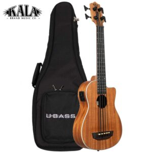 kala brand music co., 4-string ukulele, right, natural, ubass scout-fs