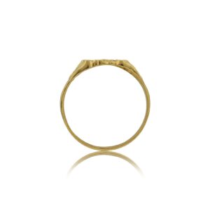 LoveBling 10K Yellow Gold Square Nugget Ring, Small (0.37" x 0.37") (12)