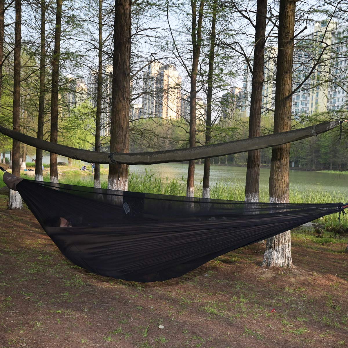 onewind Hammock Mosquito Single & Double Camping Hammocks Bugnet -360-Degree Protection Bottom Entry Security from Bugs, Mosquitoes, No See Ums, Spiders & Pesky Bugs -Lightweight Compact Easy Setup