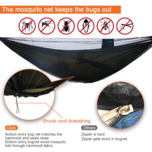 onewind Hammock Mosquito Single & Double Camping Hammocks Bugnet -360-Degree Protection Bottom Entry Security from Bugs, Mosquitoes, No See Ums, Spiders & Pesky Bugs -Lightweight Compact Easy Setup