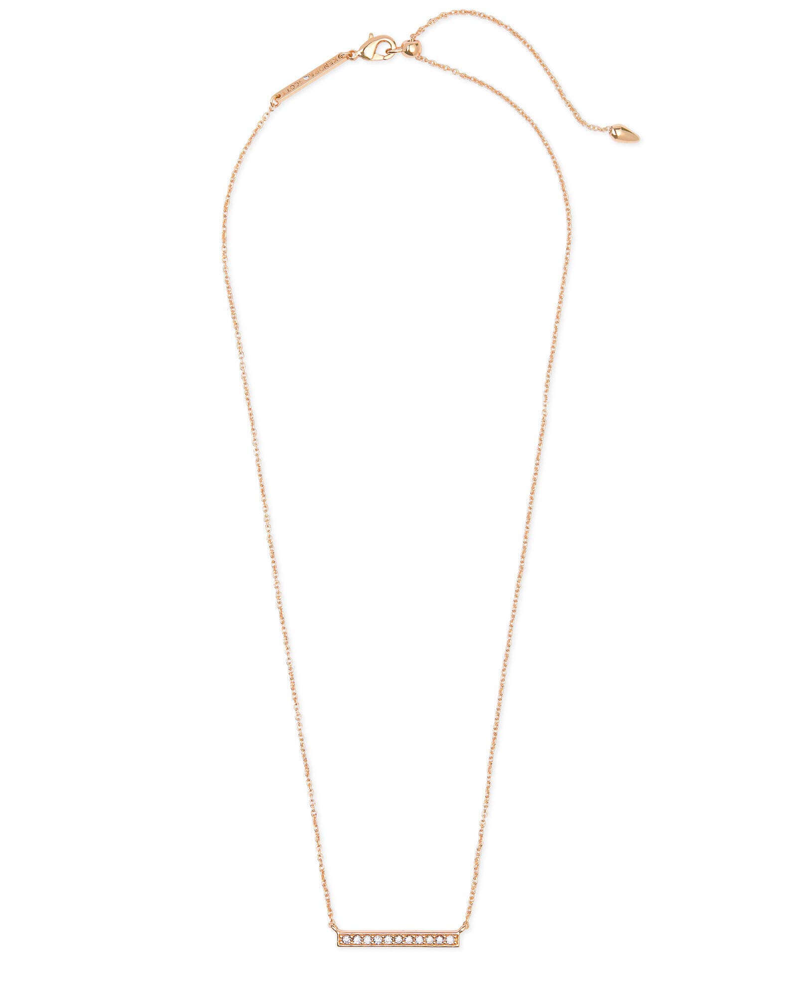 Kendra Scott Addison Pendant Necklace for Women, Fashion Jewelry, 14k Rose Gold-Plated