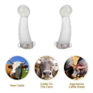 Mumusuki Round Cornered Silicone Calf Cattle Bull Cow Horn Anti Fight Protector Farm Accessory