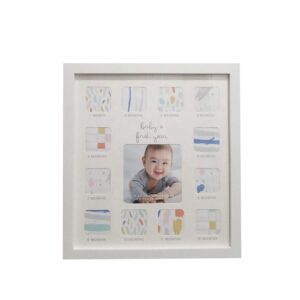 newborn photo frame my first year keepsake picture frame wall table photo display for bedroom living room home office baby room