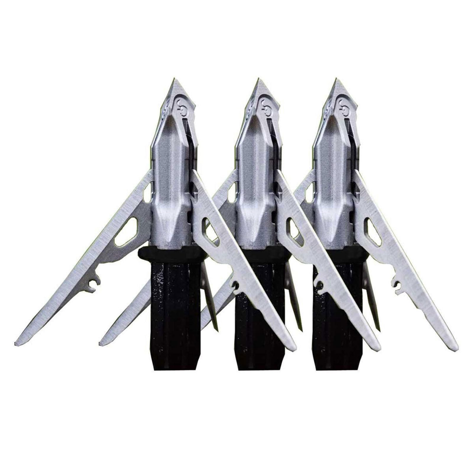 G5 Outdoors Megameat 100 Grain Broadhead 3 Pk, Stainless Steel (MM100)