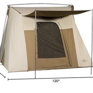 TETON Sports Mesa 10 Canvas Tent; 6 Person Family Camping Tent, Room with a View