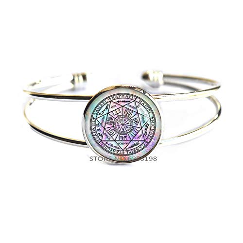 Seven archangels Seal Bracelet Bangle, esoterism, Blessing Protection,Minimalist Bangle,Dainty Bangle,N240