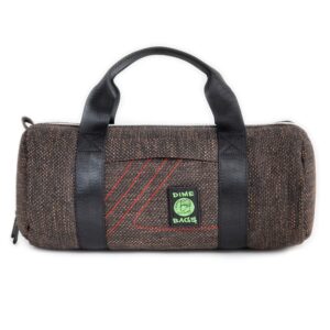 dime bags - padded duffle tube, durable hemp blend (15 inch, earth)