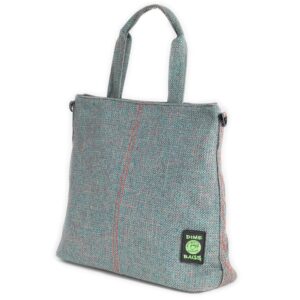 DIME BAGS Urban Tote | Hemp Unisex Purse | Spacious Storage and Adjustable, Removable Shoulder Strap (Aqua)