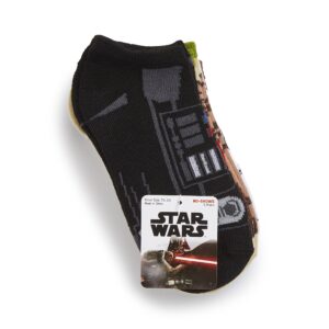 STAR WARS Boys 5 Pack No Show Casual Sock, Multi, 9-11 US