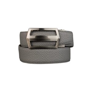 men's belt, nexbelt ratchet leather texture classic colour smoke grey v.4 golf belt