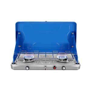 camplux propane camping stove 20,000 btu, camping stoves 2 burners with csa certification