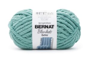 bernat blanket extra yarn, big ball 10.5 oz, jumbo 7, light teal