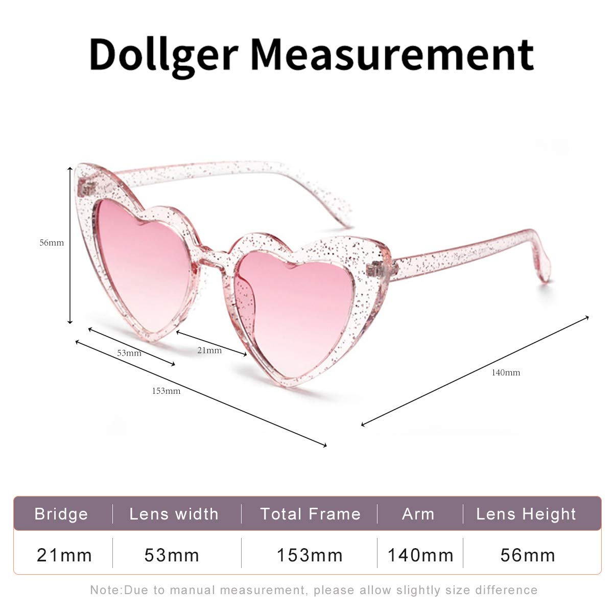 Dollger Heart Shaped Sunglasses For Women Vintage Festival Glitter stylish Love PINK heart Glasses for party Rave Funny Halloween