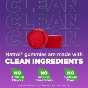 Natrol Kids Melatonin 1mg, Supplement for Restful Sleep, Sleep Gummies for Children, 60 Raspberry-Flavored Melatonin Gummies, 60 Day Supply