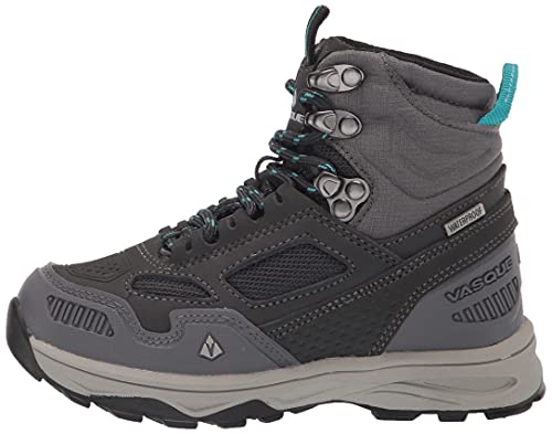 Vasque Kids Breeze Waterproof Hiking Boot, Magnet/Baltic, 13 Medium