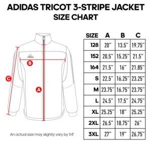 adidas Knitted 3-Stripe Tricot Martial Arts Team Jacket - Red White - Adult X-Large