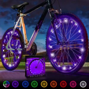 activ life bike lights front and back (2 tires, purple) hot summer ideas for women & cool beach cruisers presents for girls. best unique summer gifts for her wife mom friend sister girlfriend