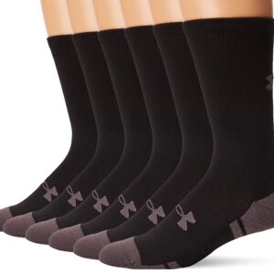 Under Armour Adult Resistor 3.0 Crew Socks, Multipairs , Black/Graphite (12-Pairs) , X-Large