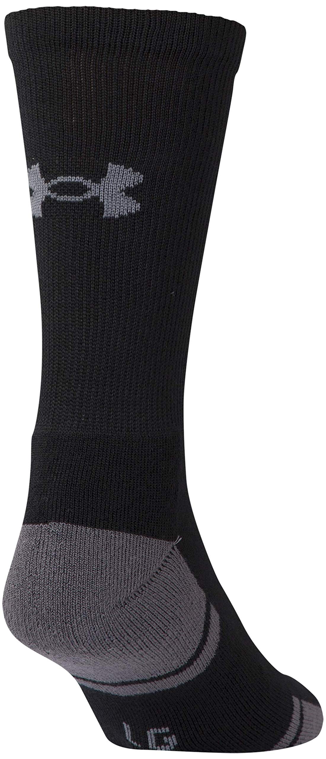 Under Armour Adult Resistor 3.0 Crew Socks, Multipairs , Black/Graphite (12-Pairs) , X-Large