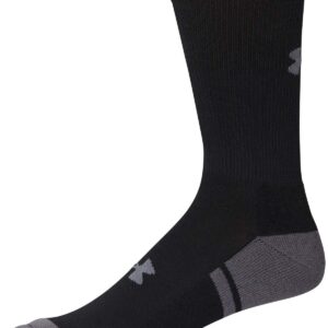 Under Armour Adult Resistor 3.0 Crew Socks, Multipairs , Black/Graphite (12-Pairs) , X-Large