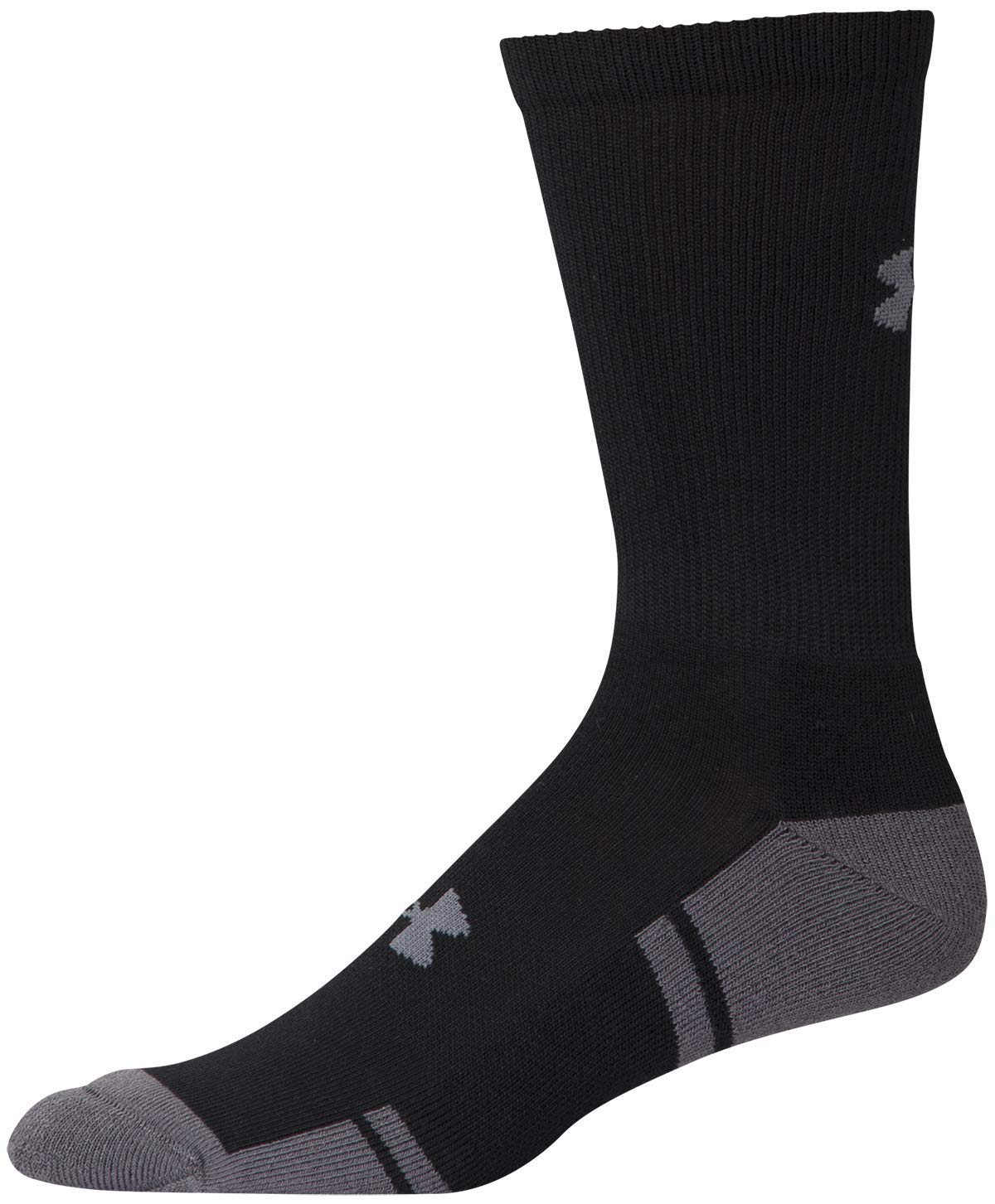 Under Armour Adult Resistor 3.0 Crew Socks, Multipairs , Black/Graphite (12-Pairs) , X-Large