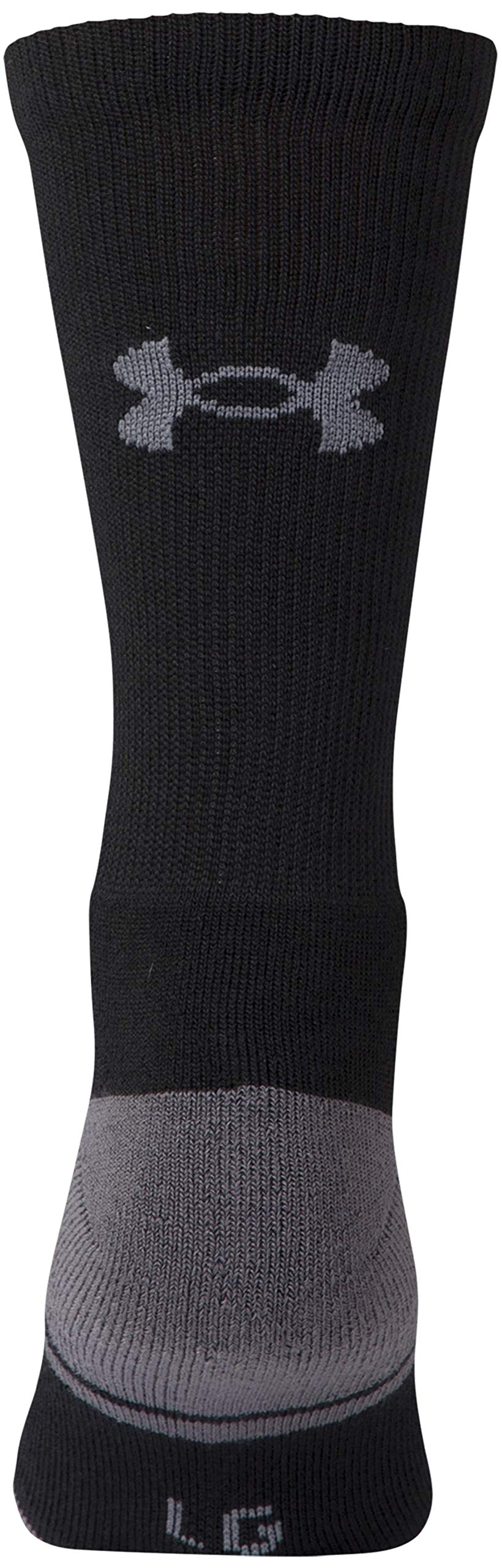 Under Armour Adult Resistor 3.0 Crew Socks, Multipairs , Black/Graphite (12-Pairs) , X-Large