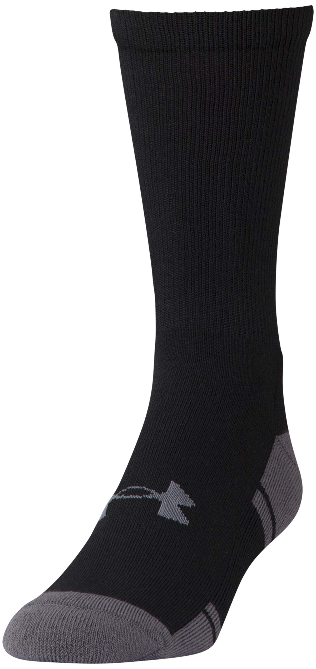 Under Armour Adult Resistor 3.0 Crew Socks, Multipairs , Black/Graphite (12-Pairs) , X-Large