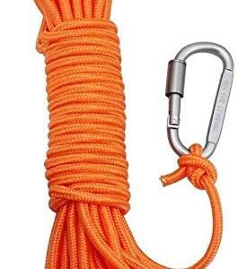 AITREASURE 65.6ft / 6 mm Floating Rope for Boat Water Tow Rope with Hooks Throwable Flotation Device Water Rescue Safety Equipment for Boating Swimming Pool