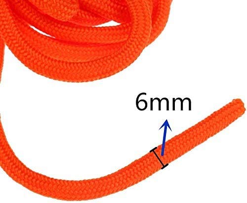 AITREASURE 65.6ft / 6 mm Floating Rope for Boat Water Tow Rope with Hooks Throwable Flotation Device Water Rescue Safety Equipment for Boating Swimming Pool