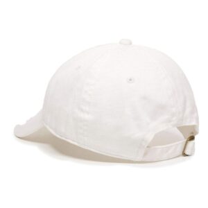 Sea Turtle Baseball Cap Embroidered Cotton Adjustable Dad Hat White