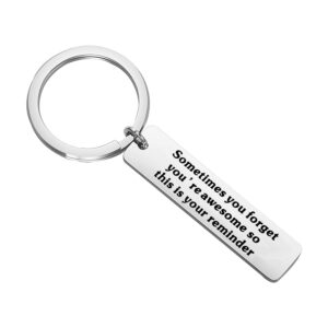 seiraa inspirational gift keychain sometimes you forget you’re awesome encouragement graduation gift for son daughter (inspirational keychain)