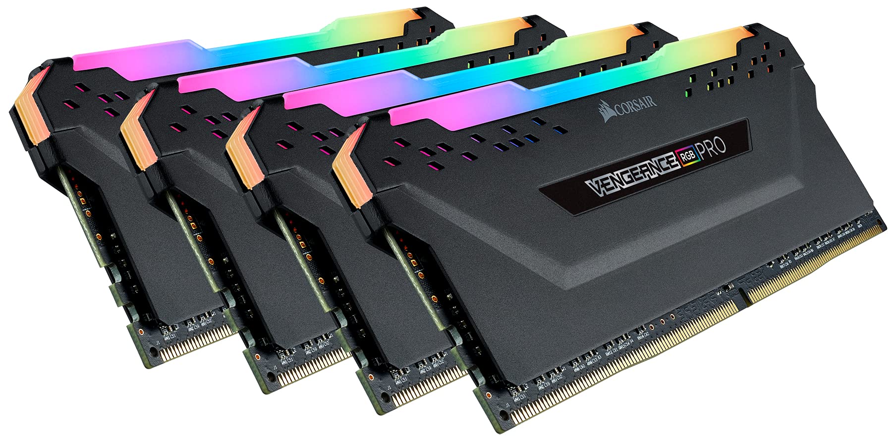 Corsair Vengeance RGB Pro 64GB (4x16GB) DDR4 3200 (PC4-25600) C16 Desktop Memory – Black