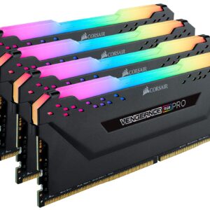 Corsair Vengeance RGB Pro 64GB (4x16GB) DDR4 3200 (PC4-25600) C16 Desktop Memory – Black