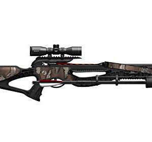 Barnett Wildcat Camo Recurve Crossbow Hunting Package, with 4x32mm Multi-Reticle Scope, 2 Arrows, Lightweight Quiver