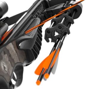 Barnett Wildcat Camo Recurve Crossbow Hunting Package, with 4x32mm Multi-Reticle Scope, 2 Arrows, Lightweight Quiver