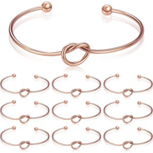 hicarer 10 pcs wedding bridesmaid bracelet for women bridesmaids gifts for proposal knot cuff bangle knot bridesmaid bracelets