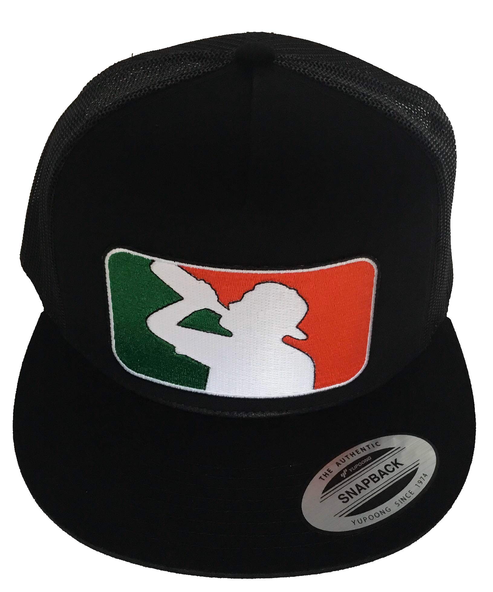 El Borracho de Mexico 3 Colores a lado 2 Logos hat Black mesh