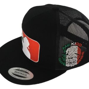 El Borracho de Mexico 3 Colores a lado 2 Logos hat Black mesh