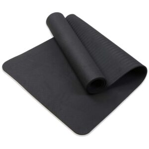 attraction design yoga mat non slip exercise mat extra thick workout mat for yoga, eco friendly exercise yoga mat high density fitness pilates mat with carrying strap, 72x 24x 6mm (black)