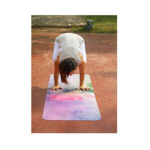 Hot bikram yoga mat for hot yoga - yoga mats with beautiful designs - eco rubber yoga mat non slip, thin, eco-friendly and long hot yoga mat - perfect sweat proof yoga mat for professional yogis