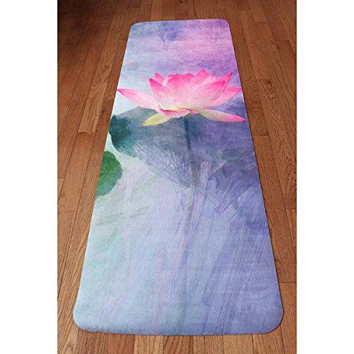 Hot bikram yoga mat for hot yoga - yoga mats with beautiful designs - eco rubber yoga mat non slip, thin, eco-friendly and long hot yoga mat - perfect sweat proof yoga mat for professional yogis