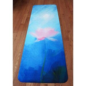 Hot bikram yoga mat for hot yoga - yoga mats with beautiful designs - eco rubber yoga mat non slip, thin, eco-friendly and long hot yoga mat - perfect sweat proof yoga mat for professional yogis