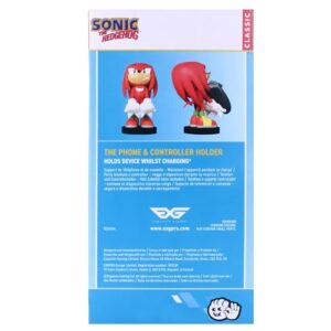 Exquisite Gaming: SEGA: Knuckles - Original Mobile Phone & Gaming Controller Holder, Device Stand, Cable Guys, Sonic The Hedgehog Licensed Figure