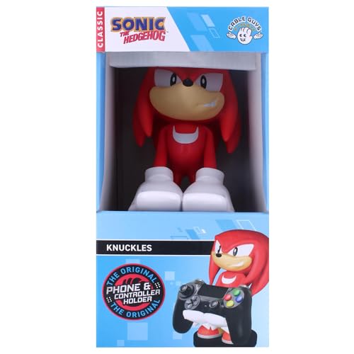 Exquisite Gaming: SEGA: Knuckles - Original Mobile Phone & Gaming Controller Holder, Device Stand, Cable Guys, Sonic The Hedgehog Licensed Figure