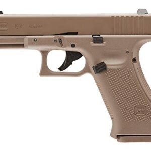 Wearable4U Glock 19X GEN5 Air Gun with 5x12 CO2 Tanks and Pack of 1500ct Steel BBS Bundle (Tan) (+CO2 +BBS)